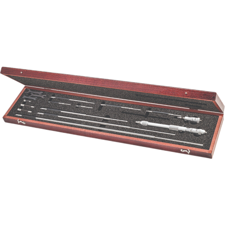 Starrett 124AZ Solid-Rod Inside Micrometer Set with Case, 2-8 Starrett 124AZ Solid-Rod Inside Micrometer Set with Case, 2-8