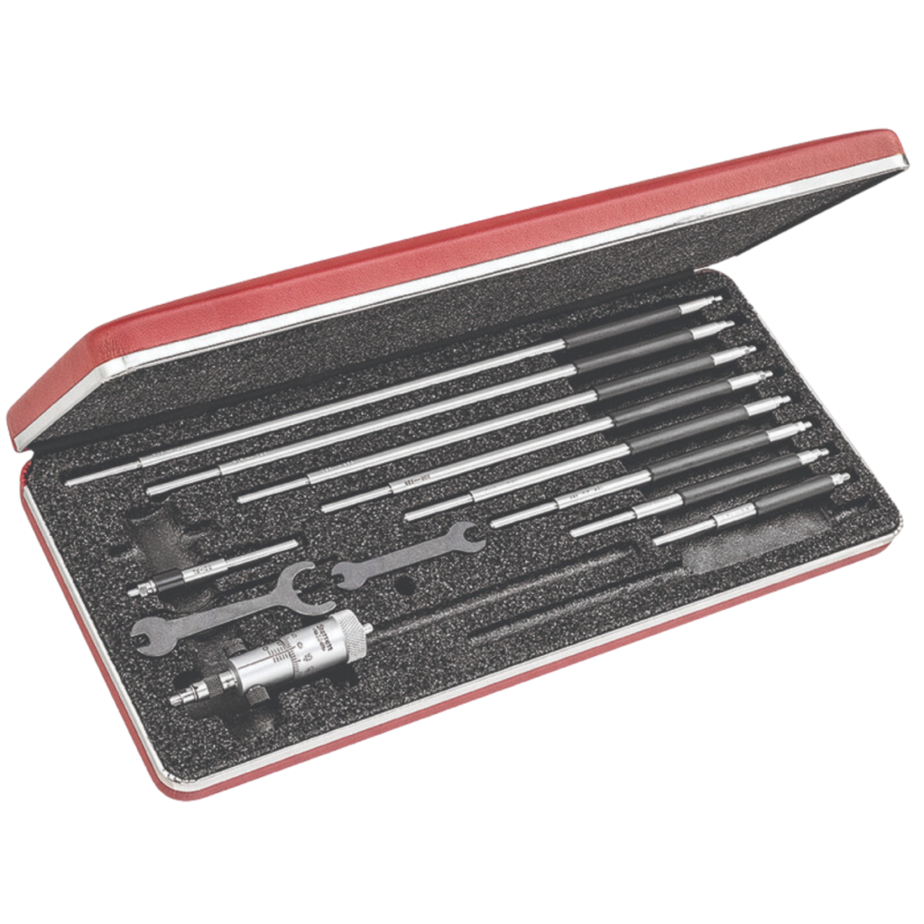 Starrett 124MBZ Solid-Rod Inside Micrometer Set with Case