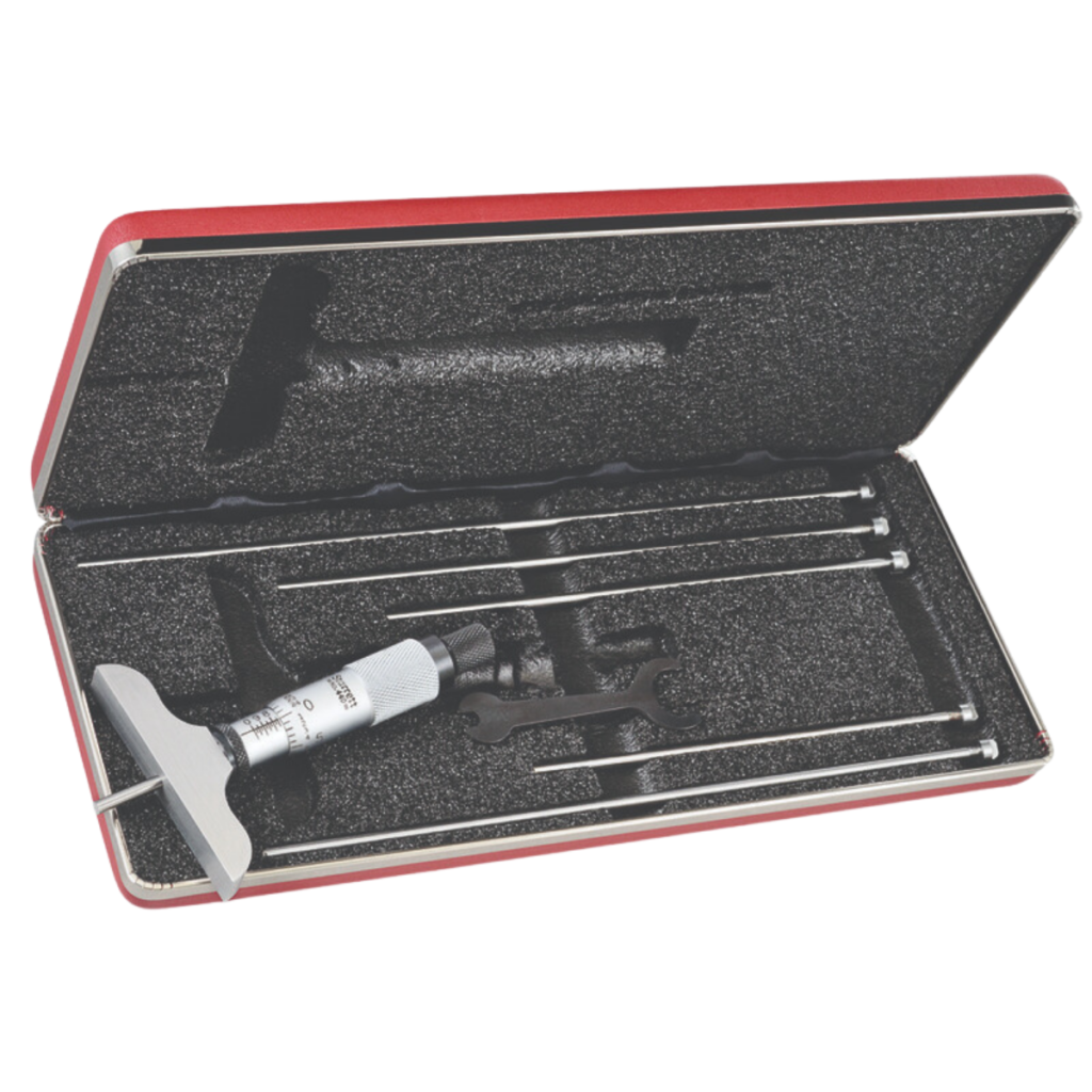 Starrett 440Z-6L Micrometer Depth Gage Set, 0-6" Range, .001" - Master ...