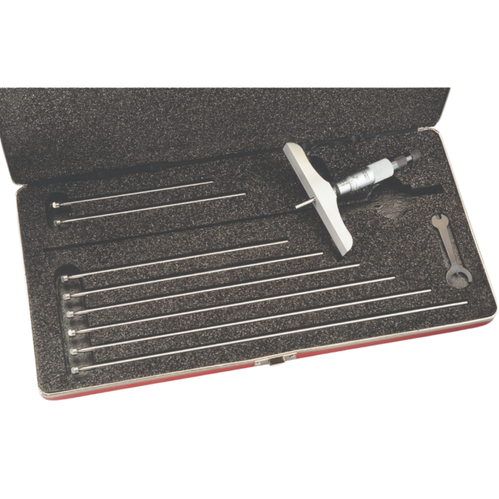 Starrett 445BZ-9RL Micrometer Depth Gage, Ratchet Thimble, 0-9 ...