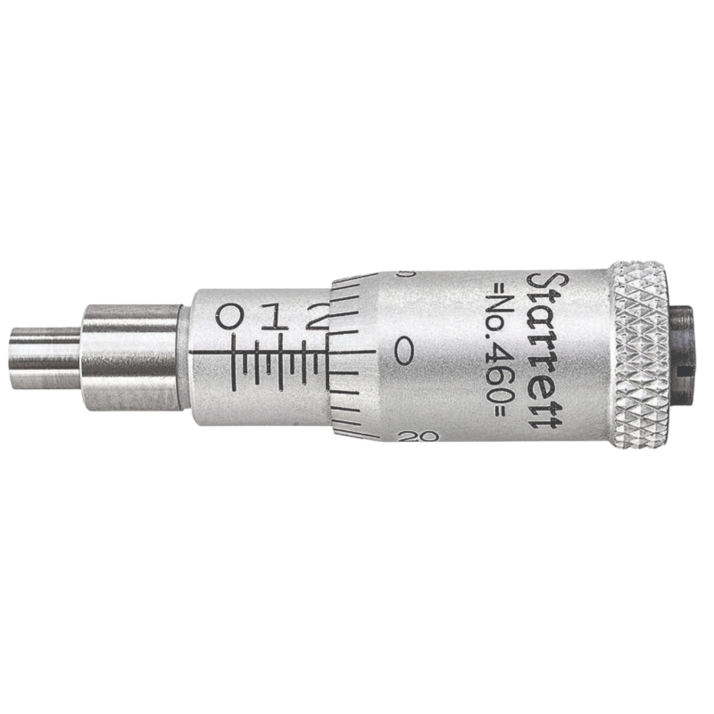 Starrett 460A Plain Thimble Micrometer Head, 0-1/4" Range, .001 ...