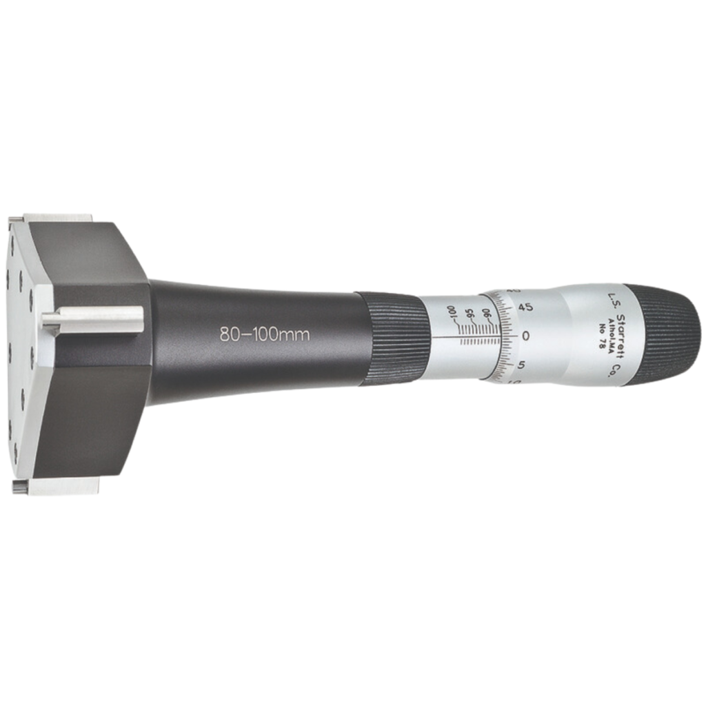 Starrett 78MXTZ-100 Inside Bore Gage Micrometer, 80-10mm, 0.005mm, 0.005mm