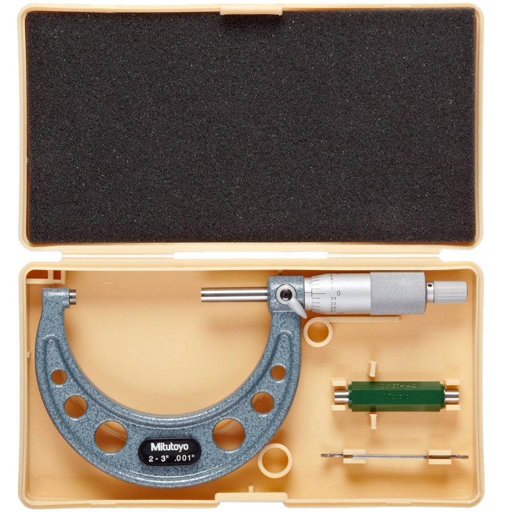 Mitutoyo 103-179 Mechanical Outside Micrometer, Ratchet Stop