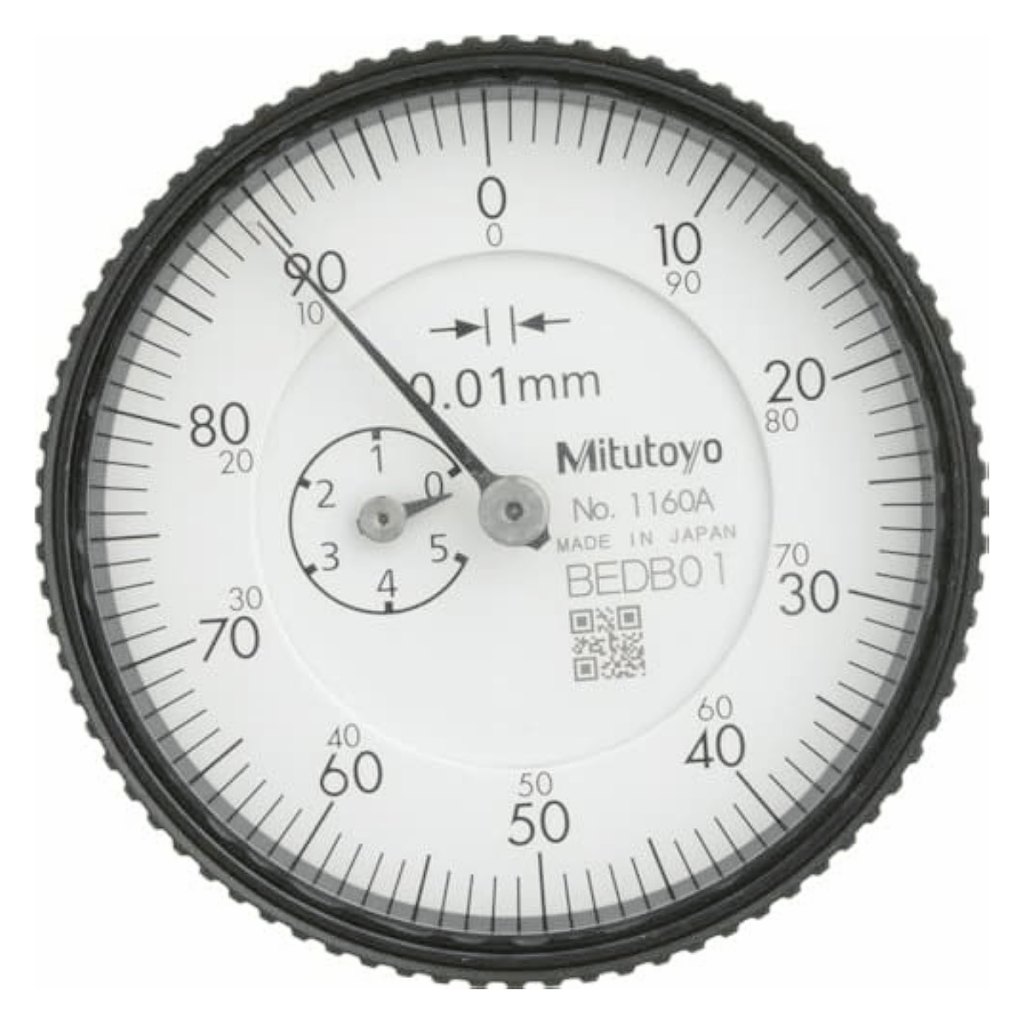 Mitutoyo 1160A Series 1 Back Plunger Dial Indicator, 0-5mm - Master ...