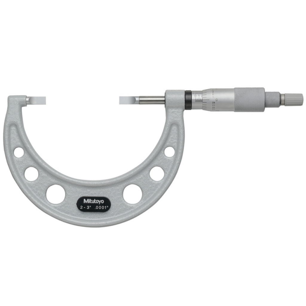 Mitutoyo 122-127-10 Blade Micrometer, Non-Rotating Spindle, 2-3 ...