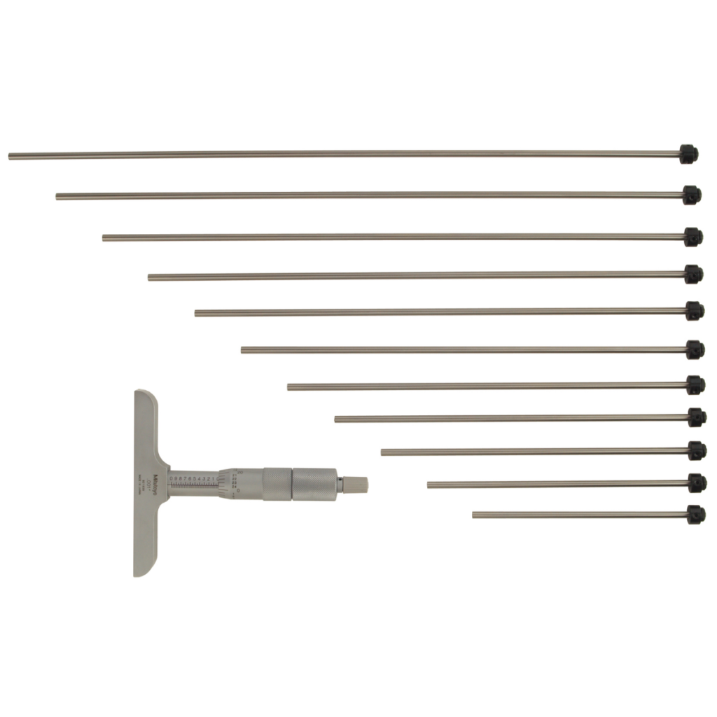 Mitutoyo 129-150 Interchangeable Rod Depth Micrometer