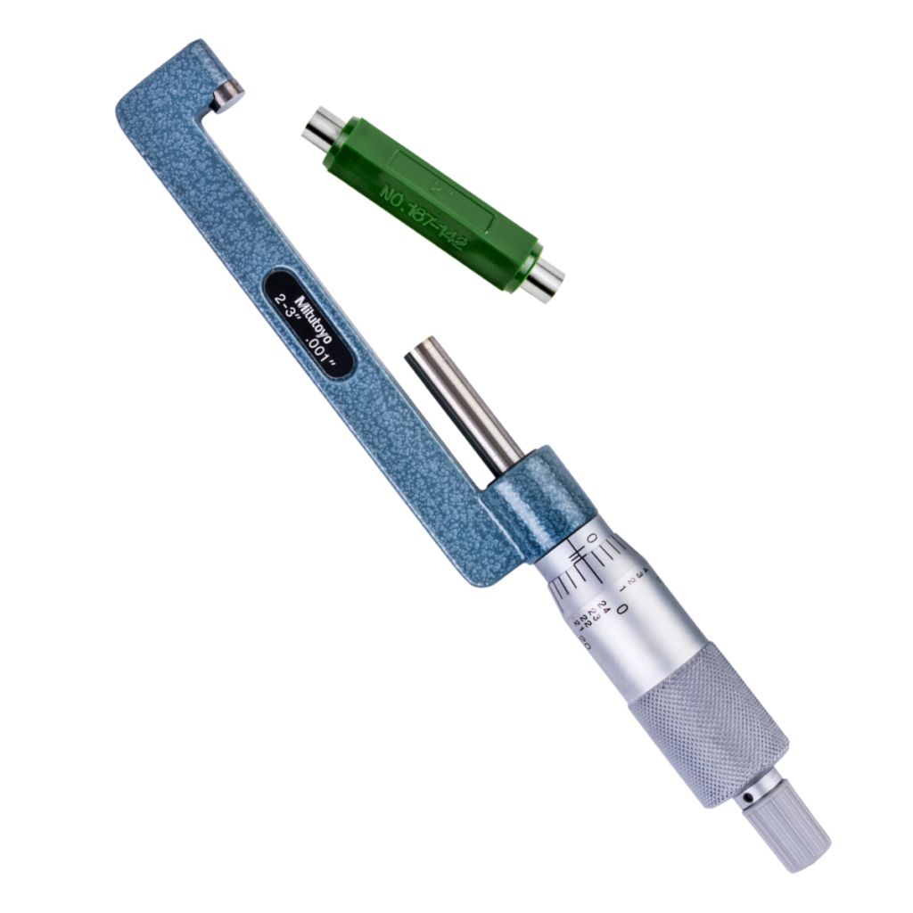 Mitutoyo 147-353 Mechanical Hub Micrometer, 2-3"