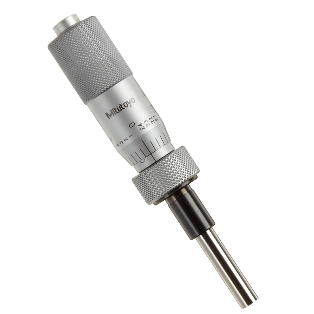 Mitutoyo 150-812 Ratchet Stop Micrometer Head, Flat Spindle, 0-1"