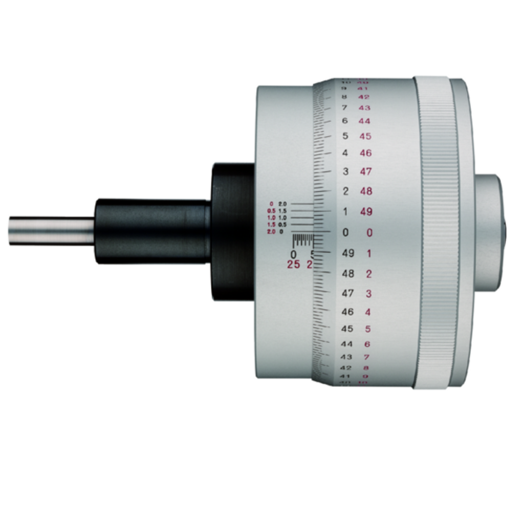 Mitutoyo 153-301 Bidirectional Micrometer Head, Plain Stem, 25mm
