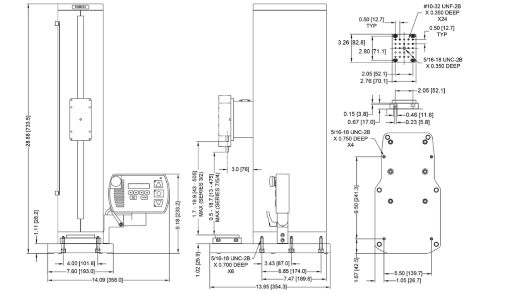 Mark-10 ESM303 Motorized Test Stand, 300 lbF (1.5 kN) (DISCONTINUED)