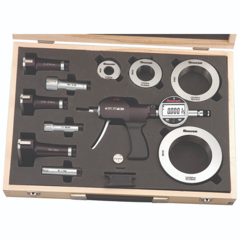 Starrett S781BXTJZ AccuBore Bore Gage Set, .750-4” (20-100mm)